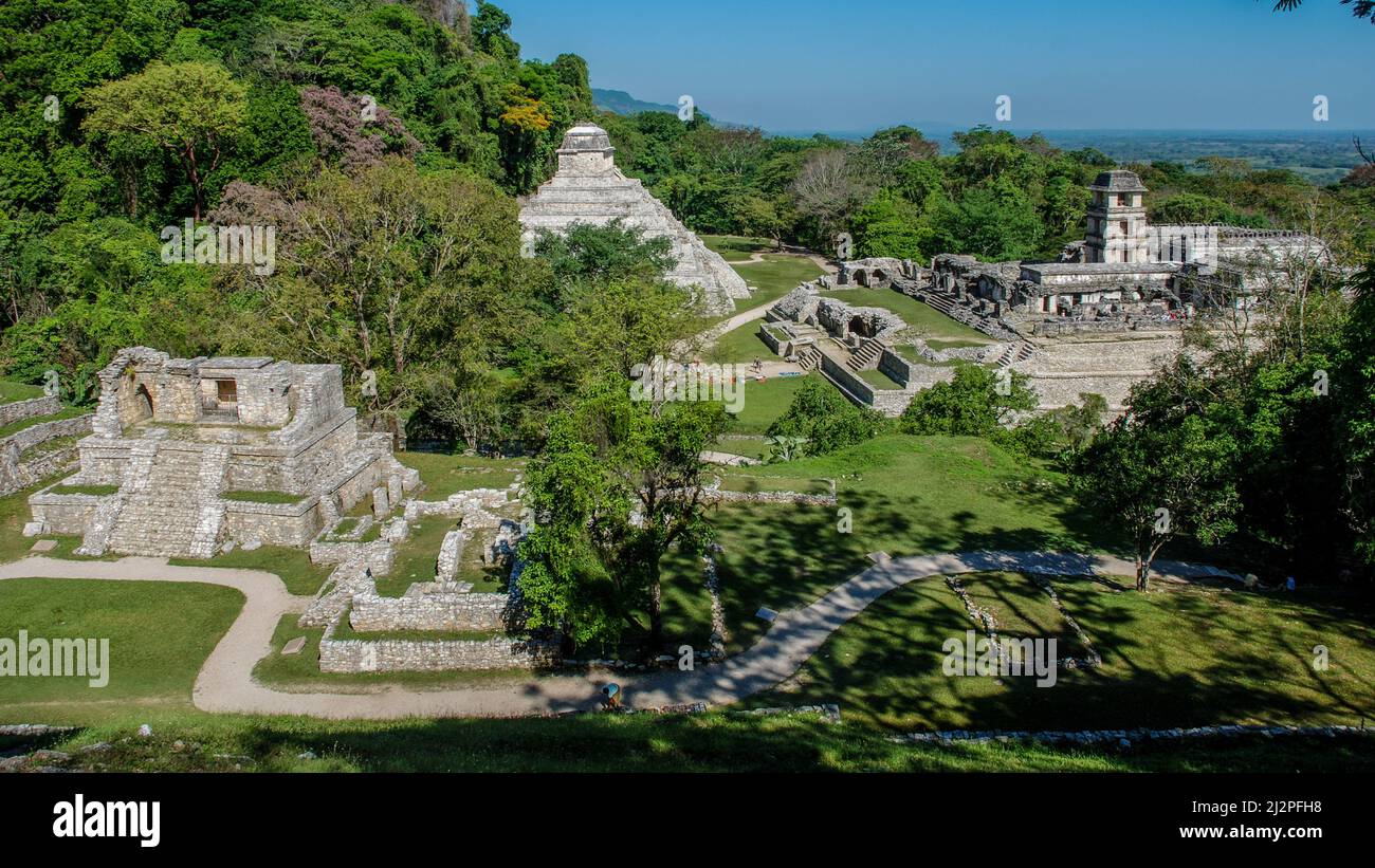 Palenque mexico temple temples hi-res stock photography and images - Alamy