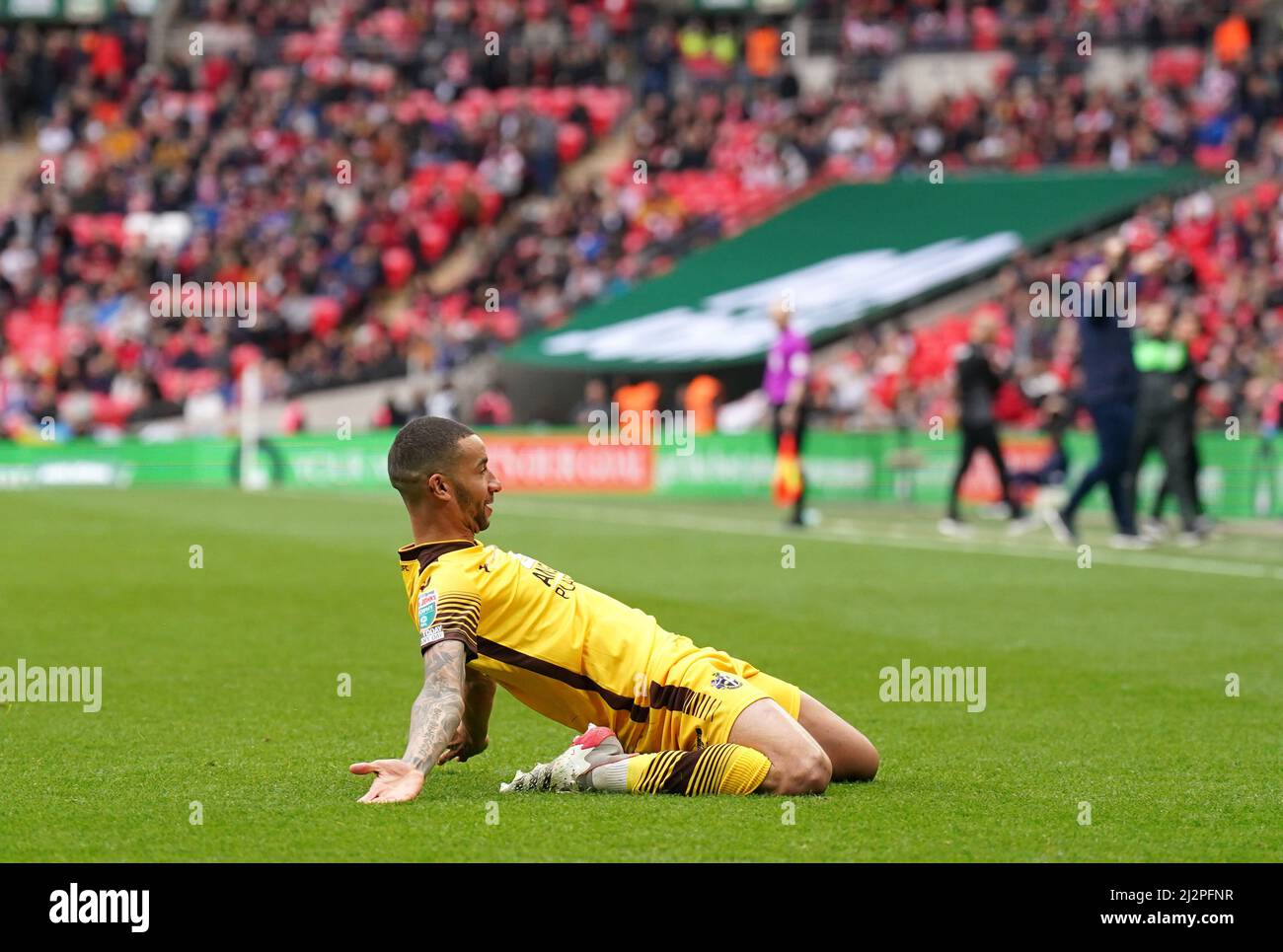 Sutton United's Craig Eastmond celebrates scoring their side's second ...