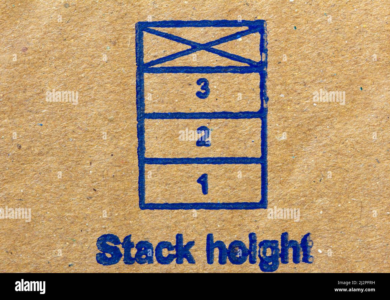 Packaging symbol to indicate that the items shall not be vertically ...