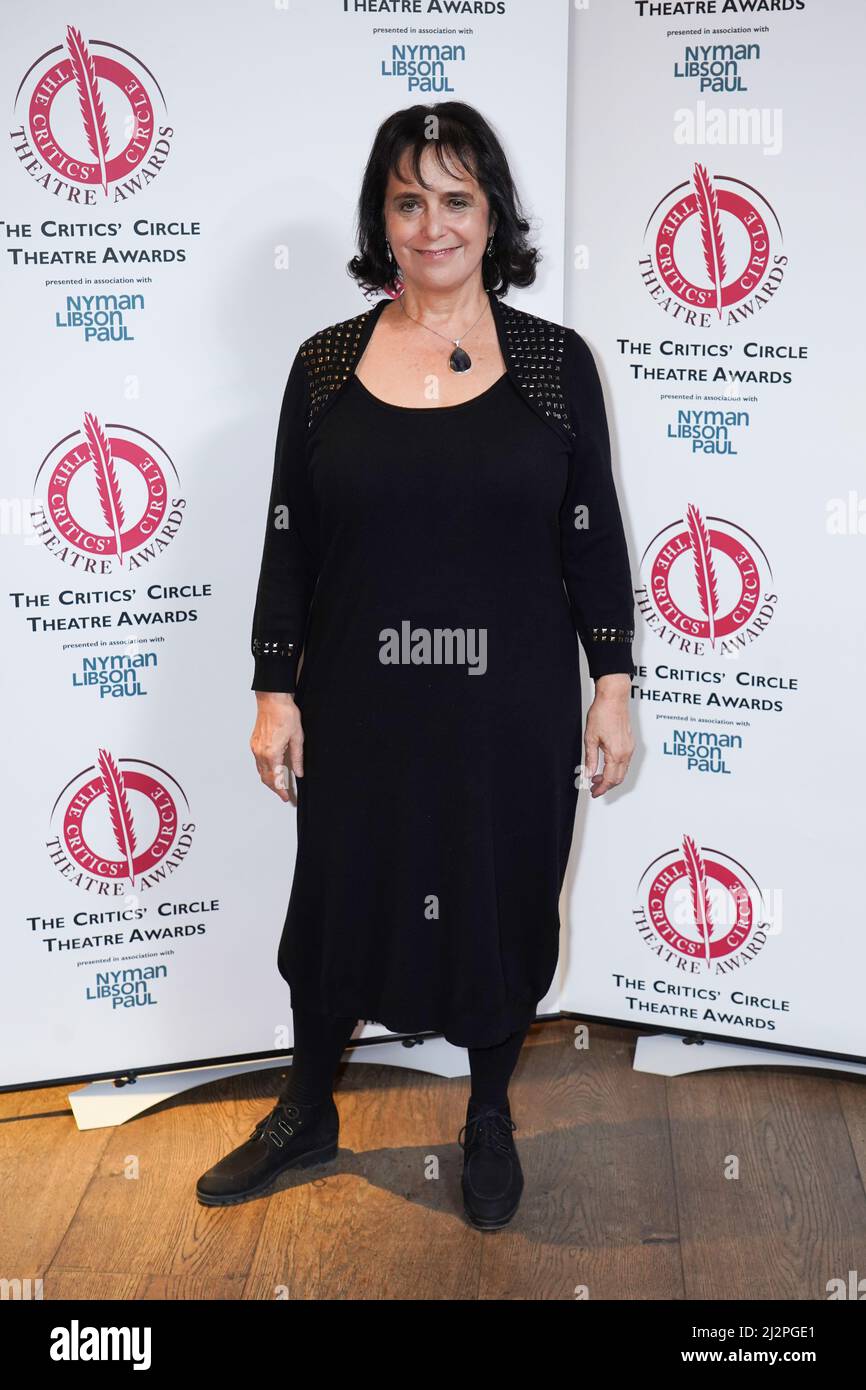 Nica Burns arriving for the annual Critics' Circle Theatre Awards, at ...