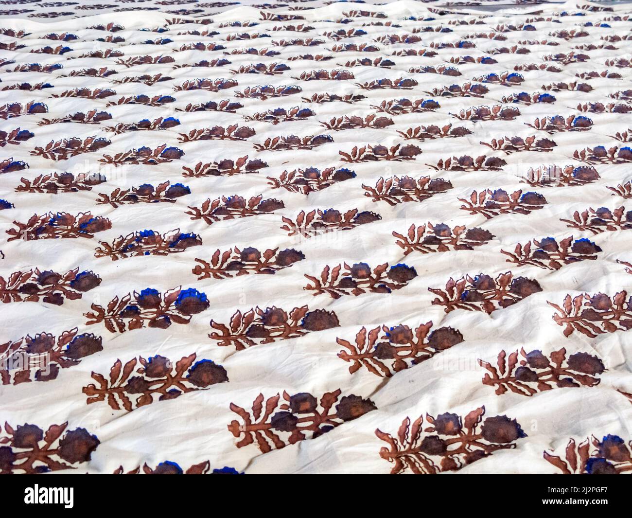 India, Gujarat, Great Rann Of Kutch. Ajrakh block printing in Ajrakhpur ...