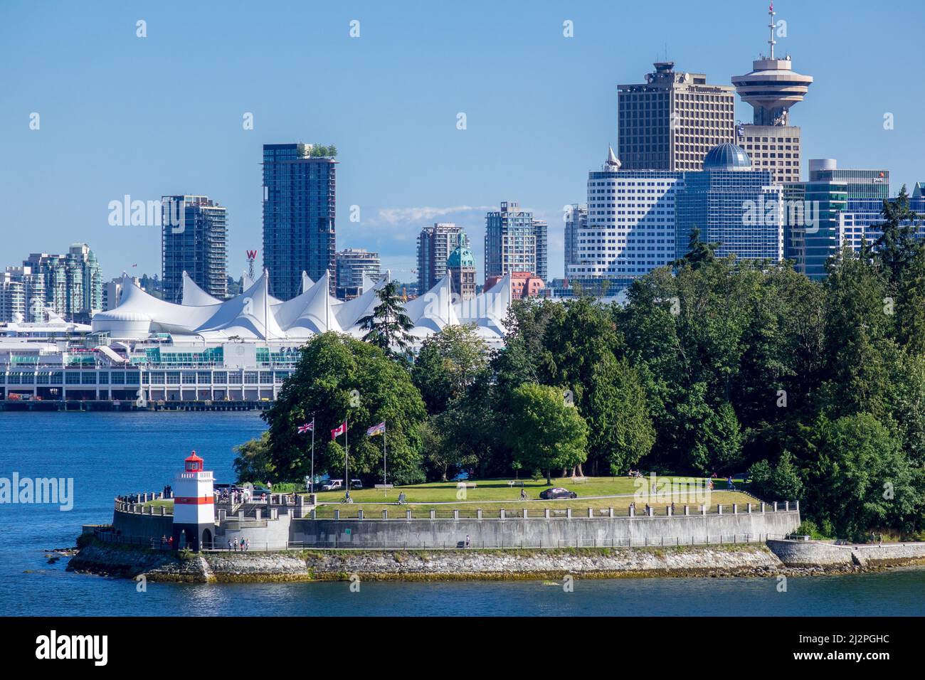 Prospect Point Lighthouse And Lookout In Vancouver Harbour With The ...