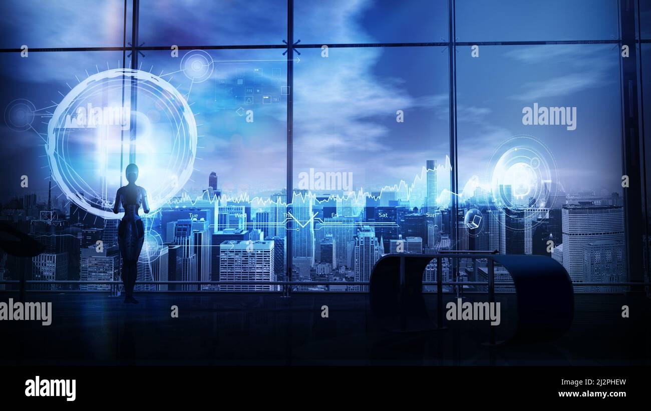 3d render digital trading interface hi-res stock photography and images ...