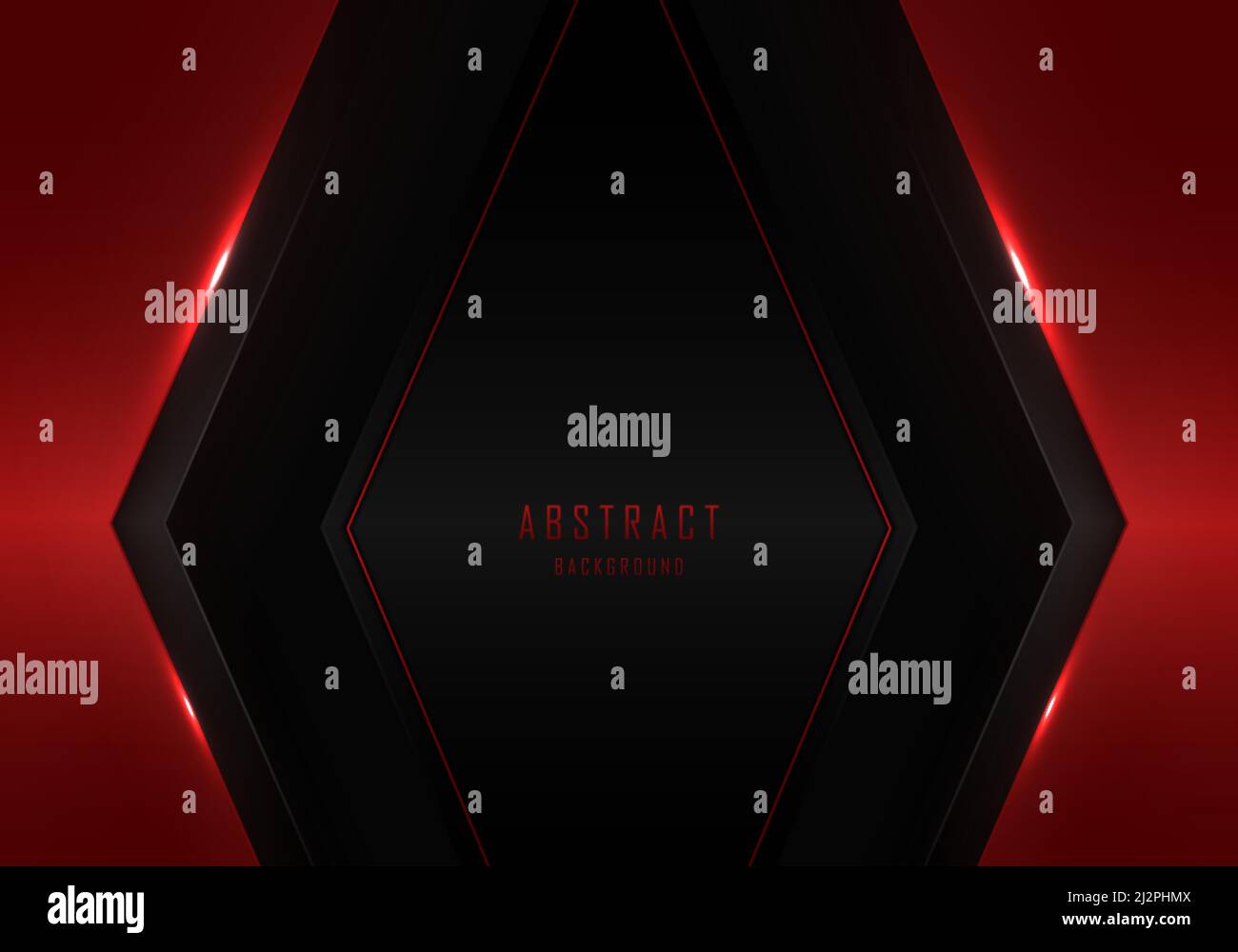 Abstract gradient red on black template technology design. Use for ...