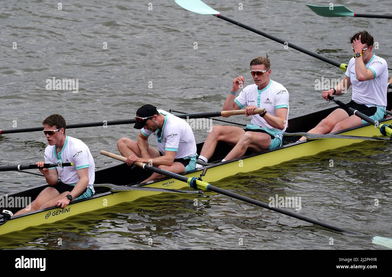 The Oxford Men's boat team celebrate victory in the 167th Men's Boat ...