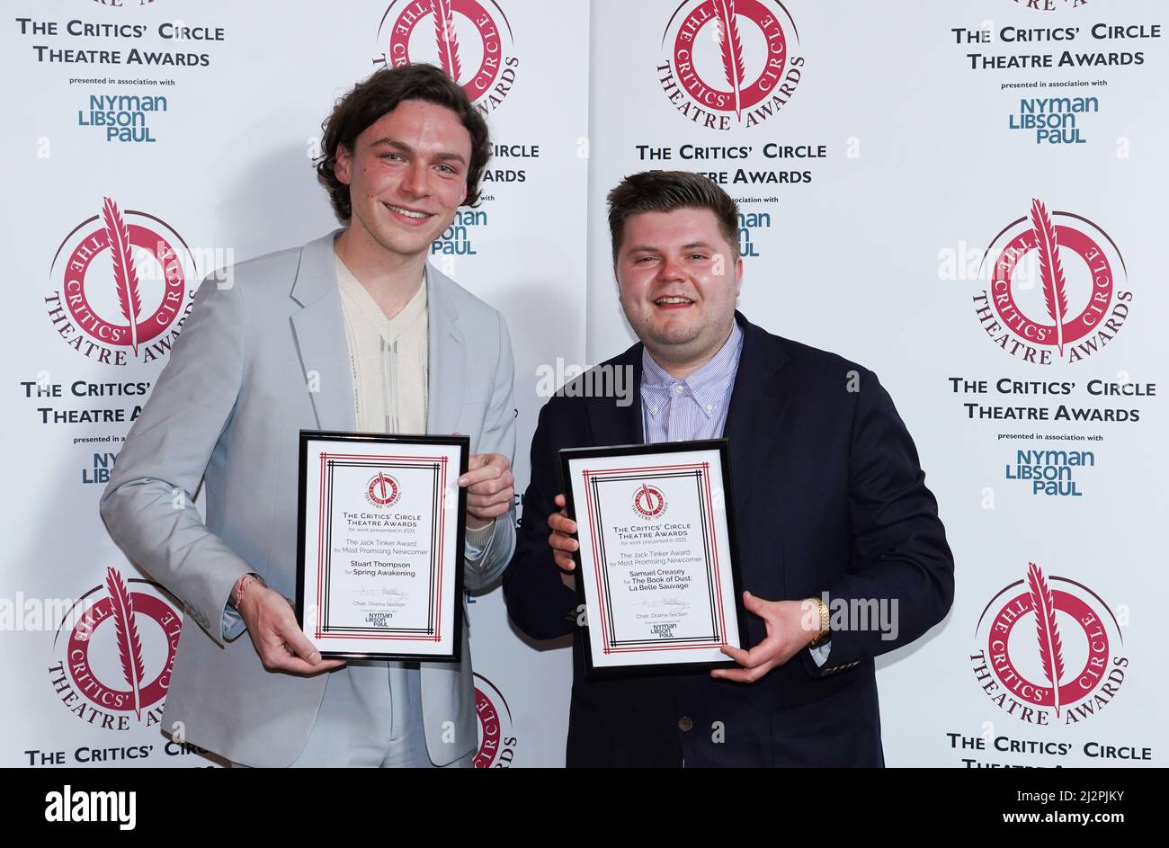 Stuart Thompson (left) and Samuel Creasey with the Most Promising ...