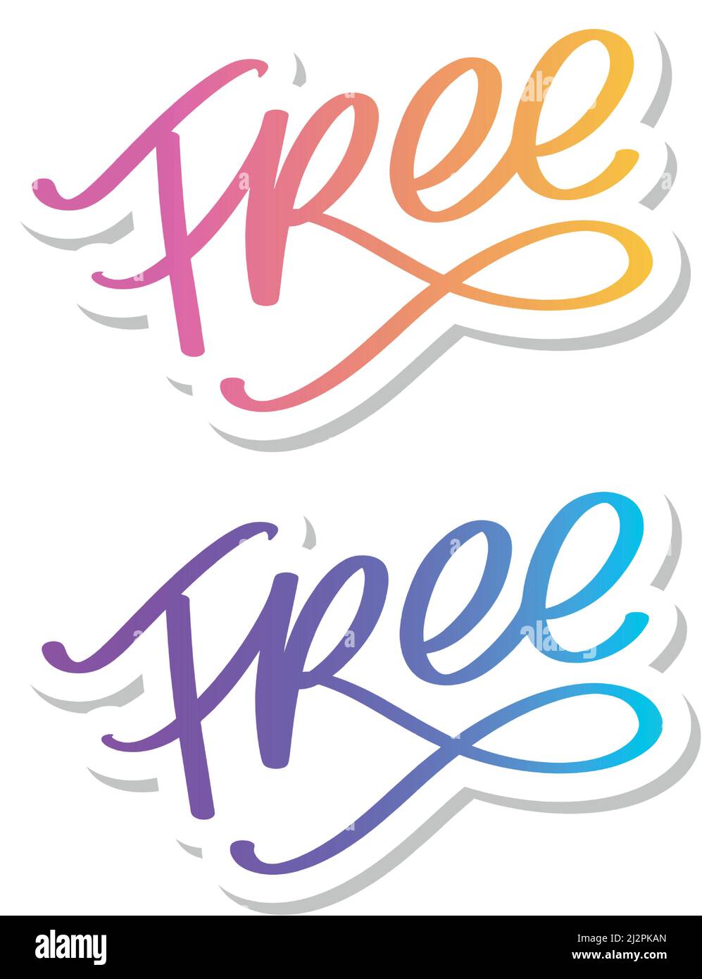 Free hand written lettering. Vector calligraphy Stock Vector Image ...