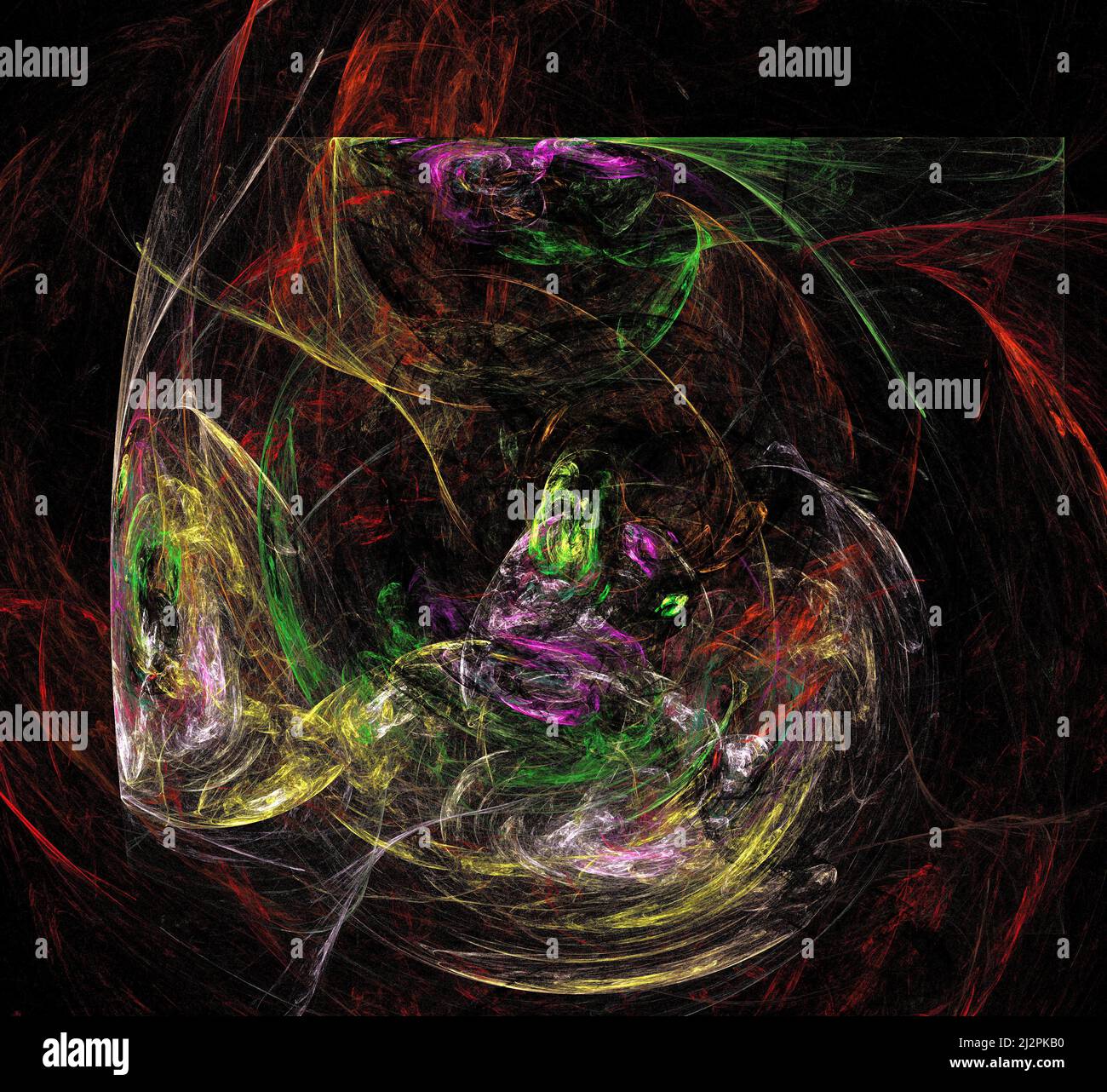image of one Illustration of digital fractal Stock Photo - Alamy