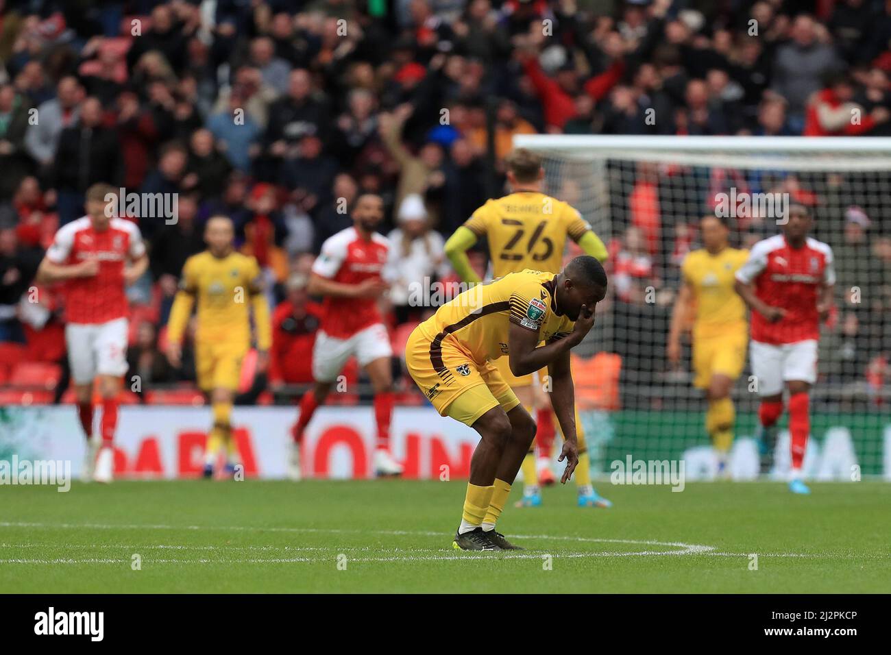 GOAL: Jordi Osei-Tutu #7 of Rotherham United levels the scores late on ...