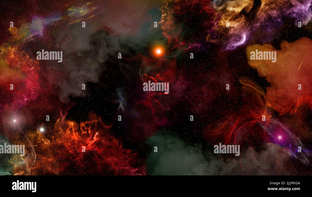 Background of galaxies and nebula illustration Stock Photo - Alamy