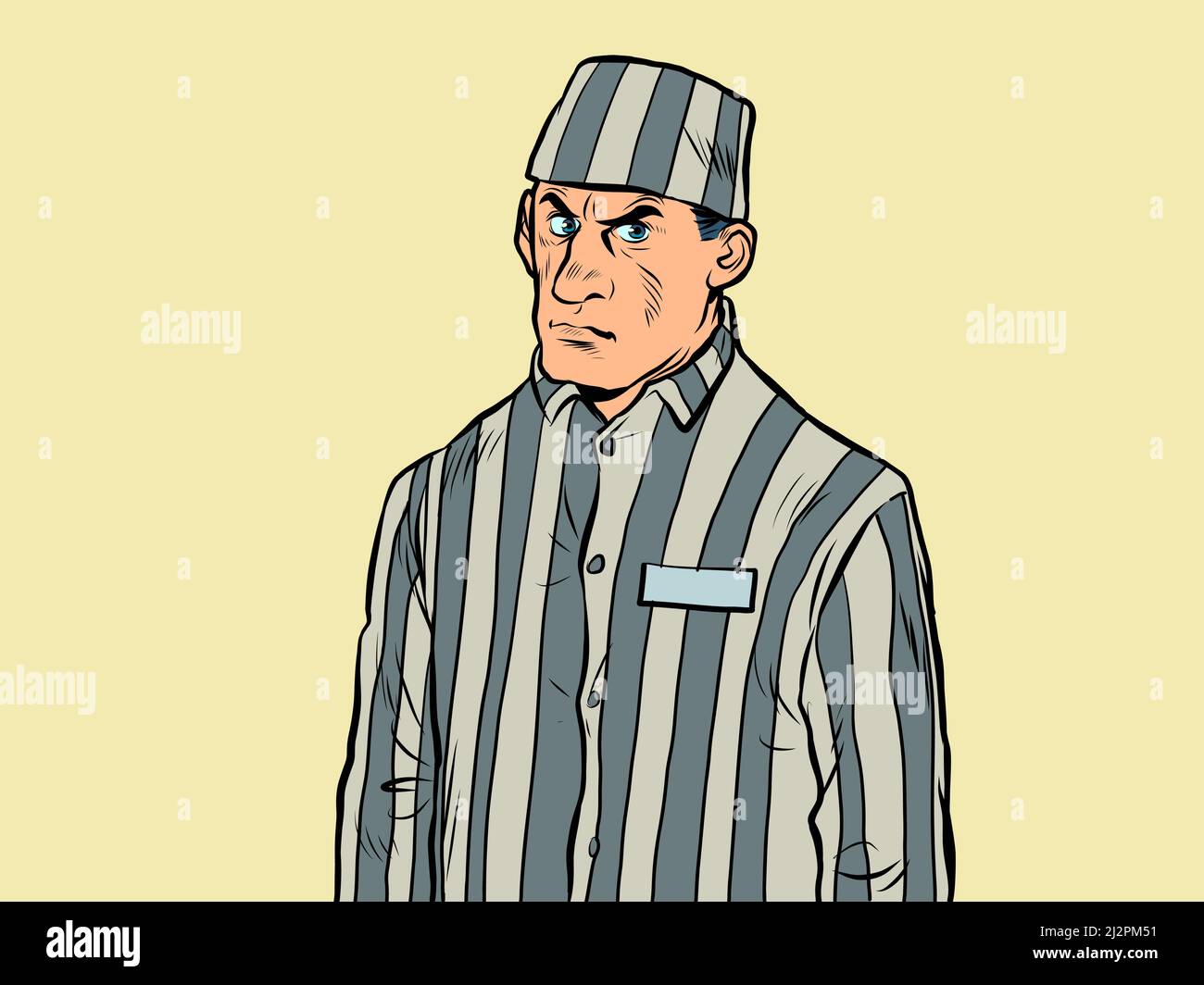 Cartoon prisoner in prison uniform hi-res stock photography and images ...