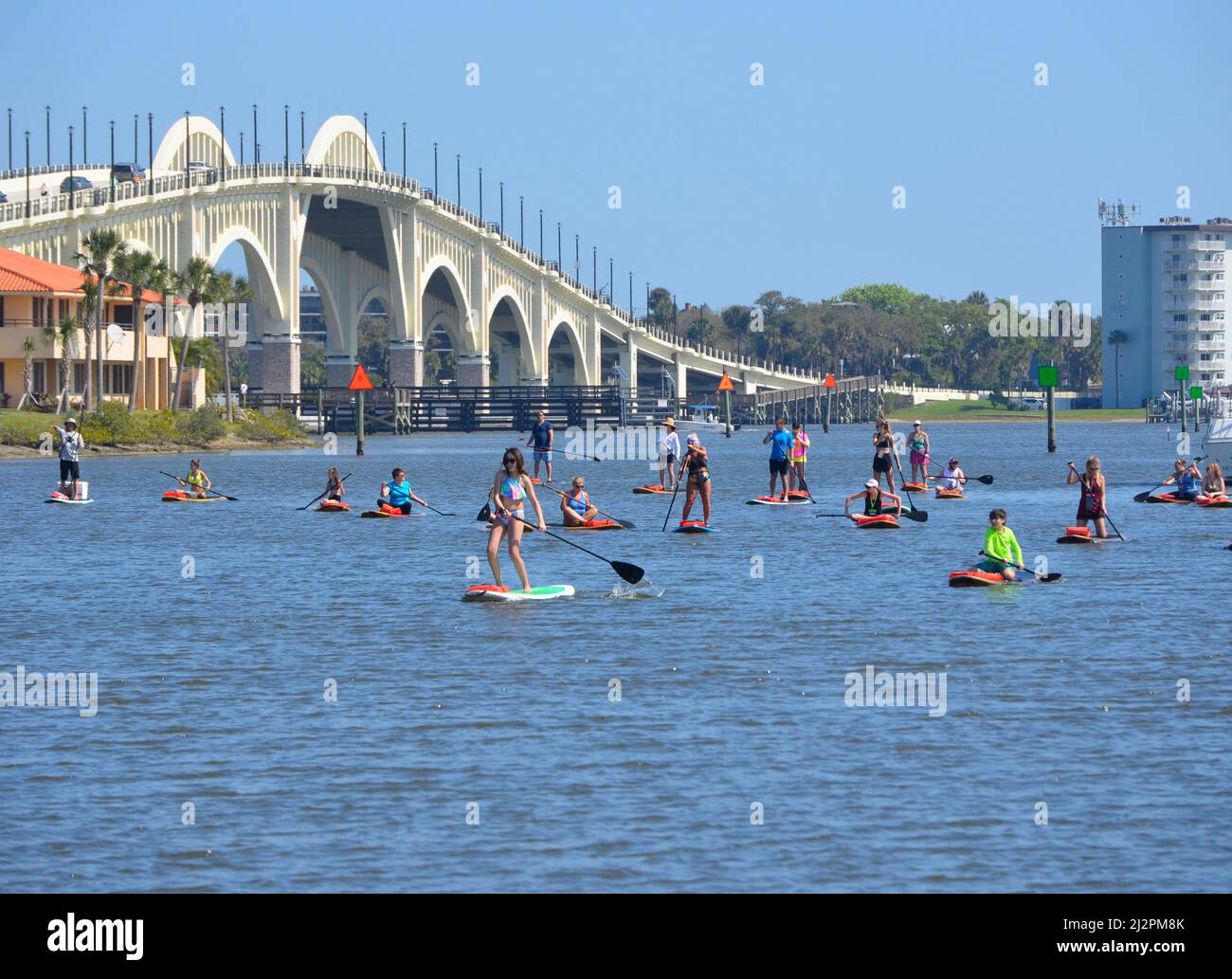 Paddleboard Lessons under the Veterans Memorial Bridge, Daytona ...