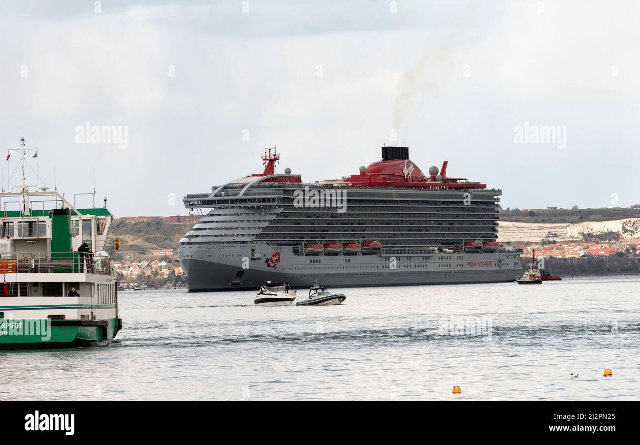 Portsmouth, England, UK. 2022. Harbour Spirit a Gosport passenger ferry ...