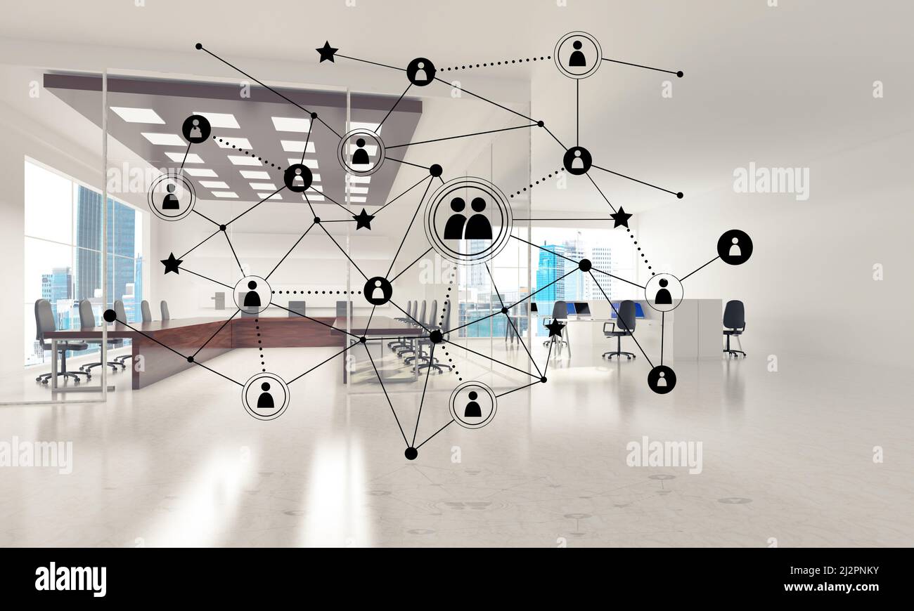 Networking and wireless connection as concept for effective modern ...