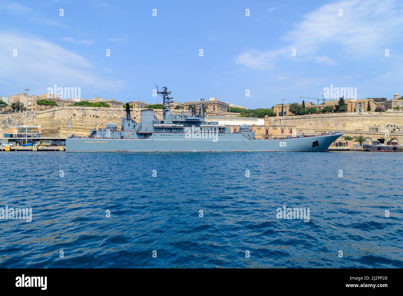 Floriana, Malta - June 10th 2016: Russian Navy Ropucha class landing ...
