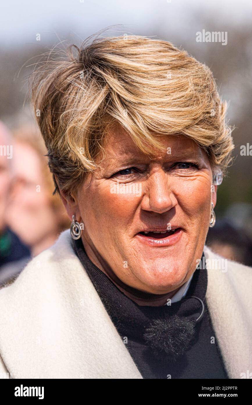 LONDON, UK. 3 April, 2022 . BBC presenter Clare Balding at the coin ...