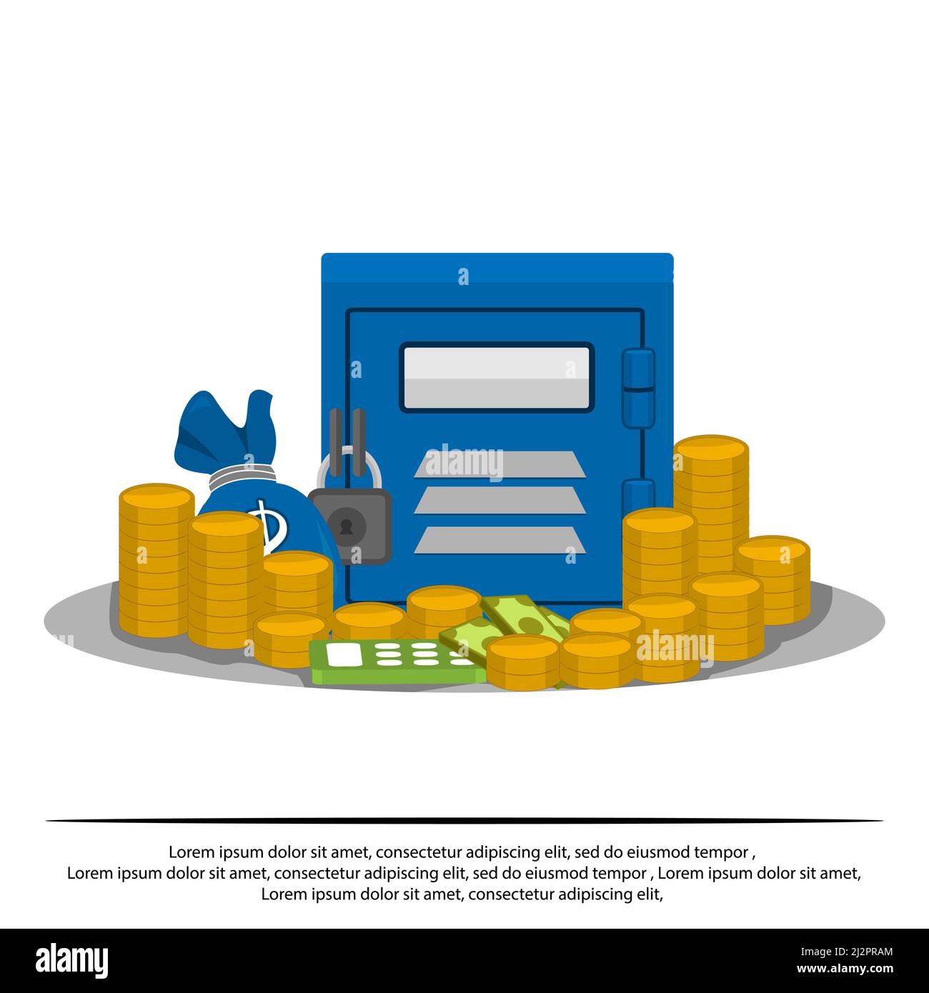 Concept of saving money. Vector Illustration on white background Stock ...