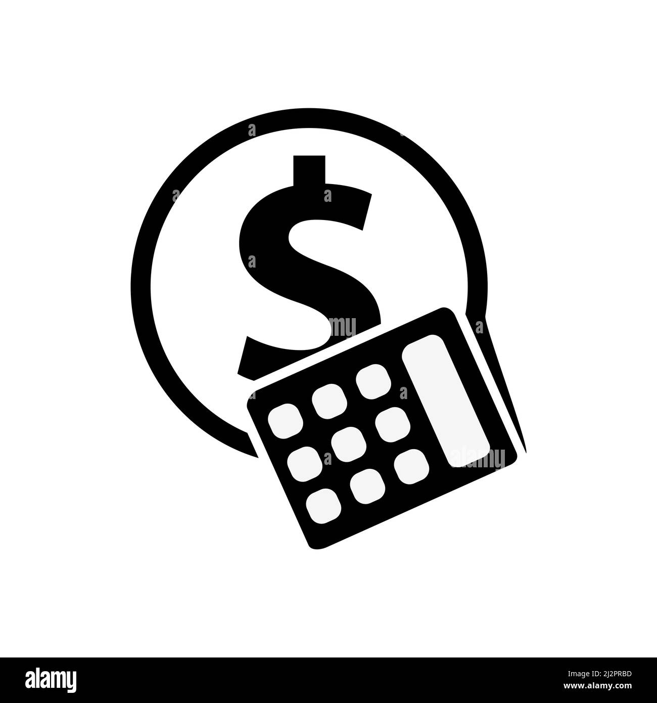 Money and calculator icon vector. Concept of saving money. Stock flat ...