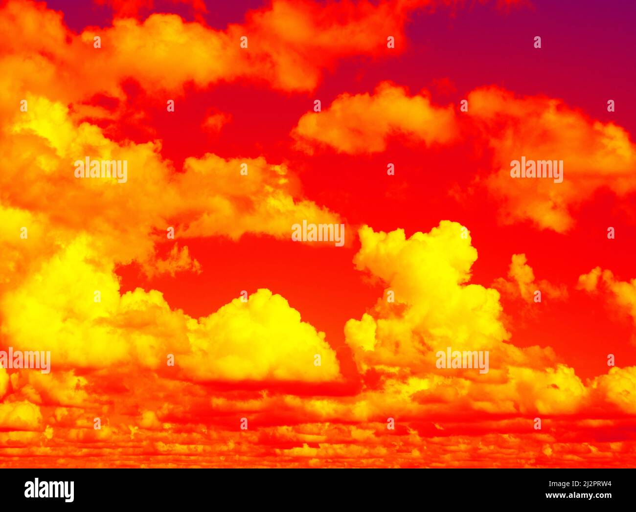 Woolpack clouds like a flock of sheep on a summer day. Illustration of ...