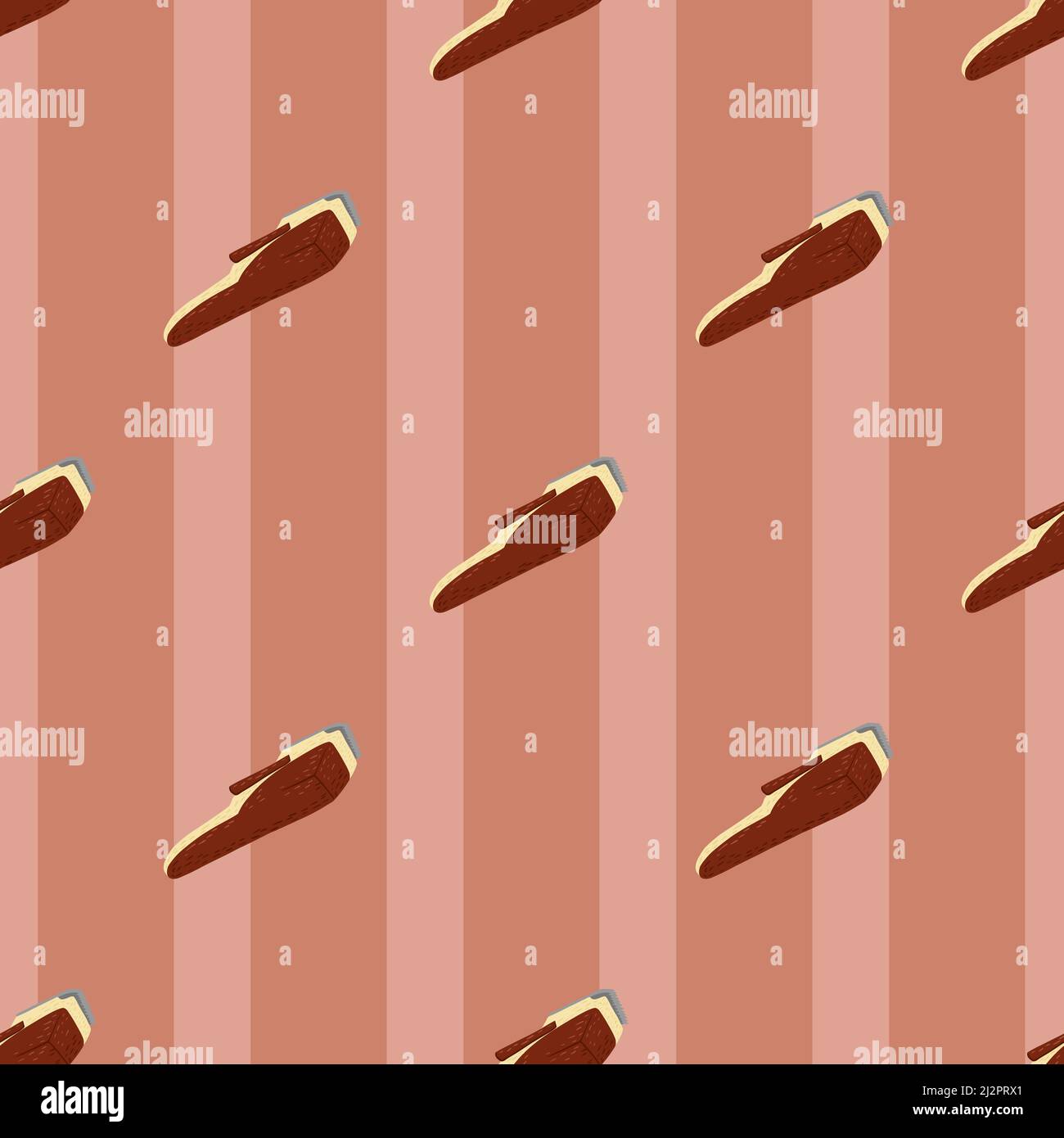 Clippers seamless pattern on. Vintage barber shops elements in doodle ...