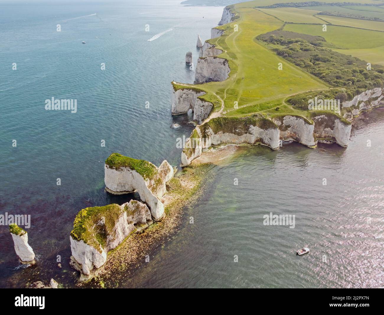 Old harry's rocks aerial hi-res stock photography and images - Alamy