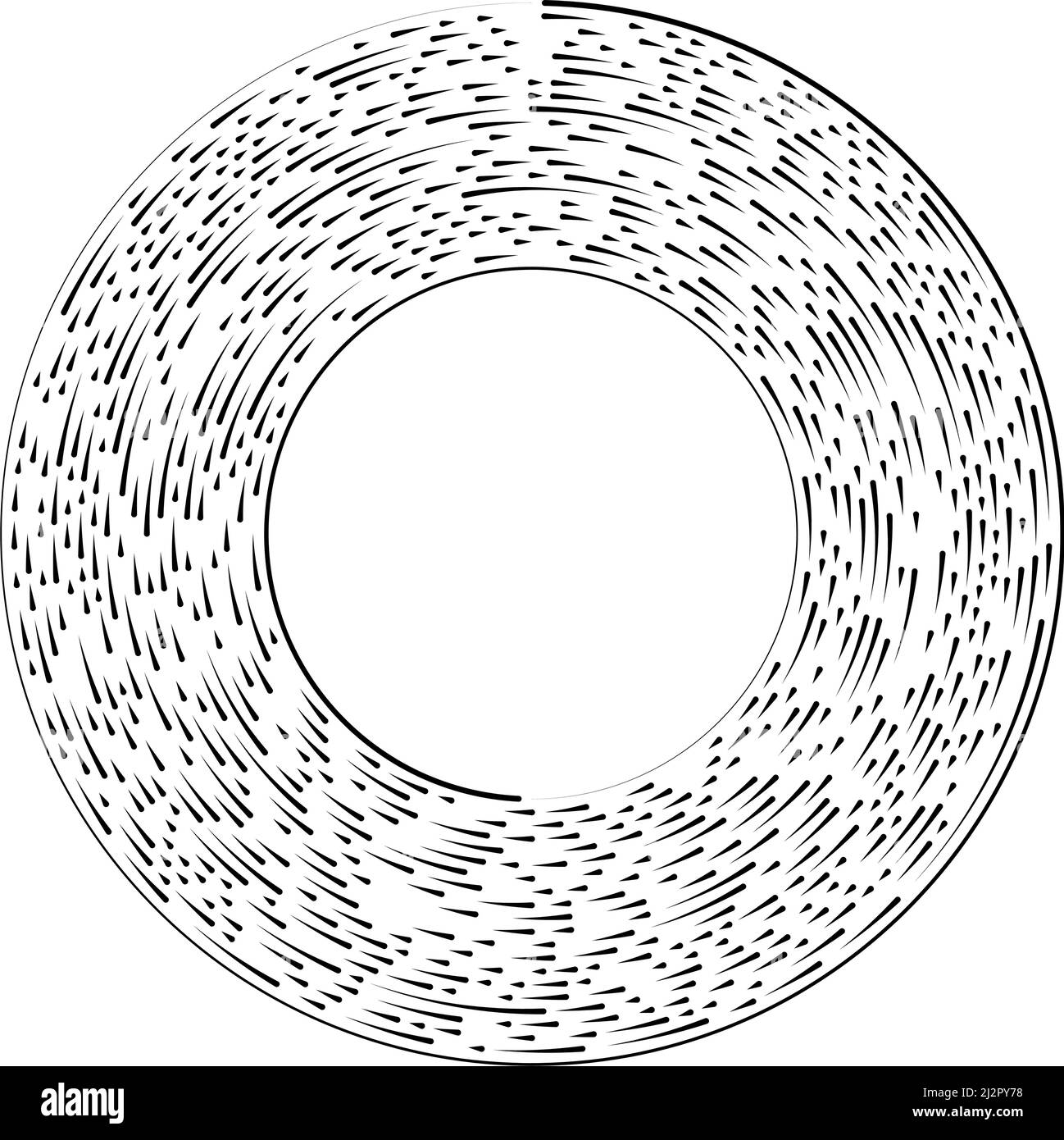 Random radial, circular lines. Abstract geometric circle vector element ...