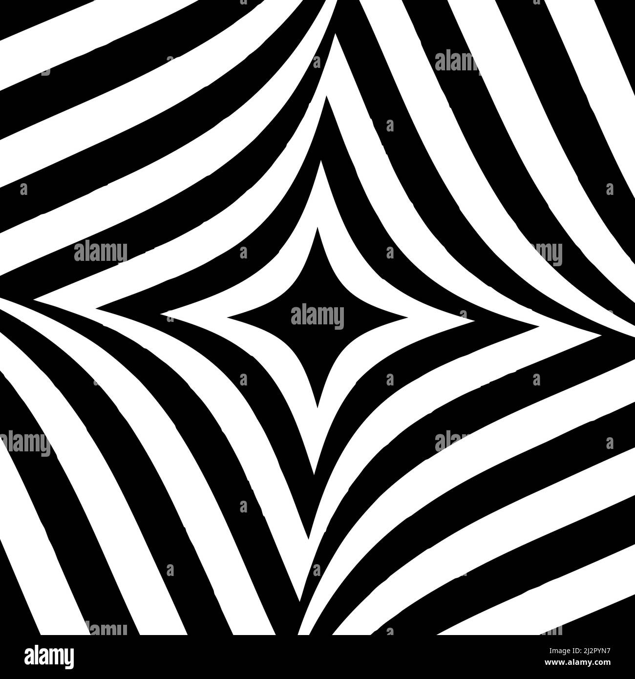 Op-art, optical, visual art vector element. Black and white abstract ...