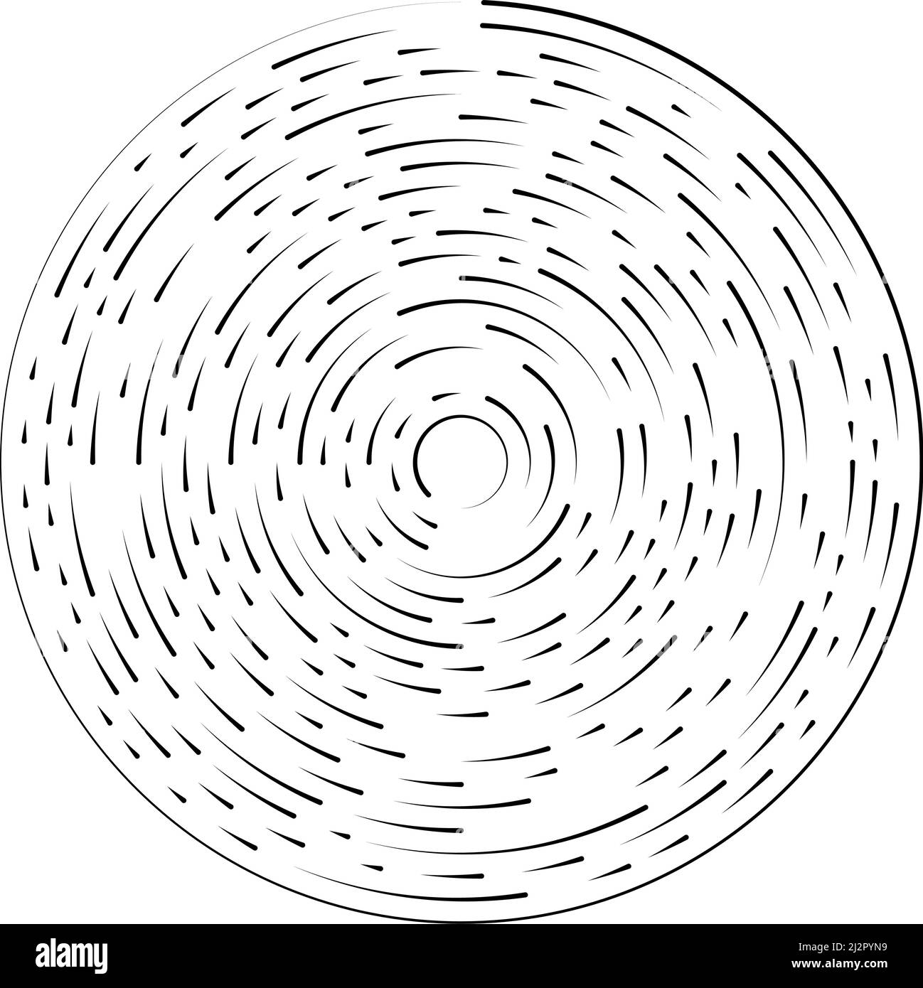 Random radial, circular lines. Abstract geometric circle vector element ...