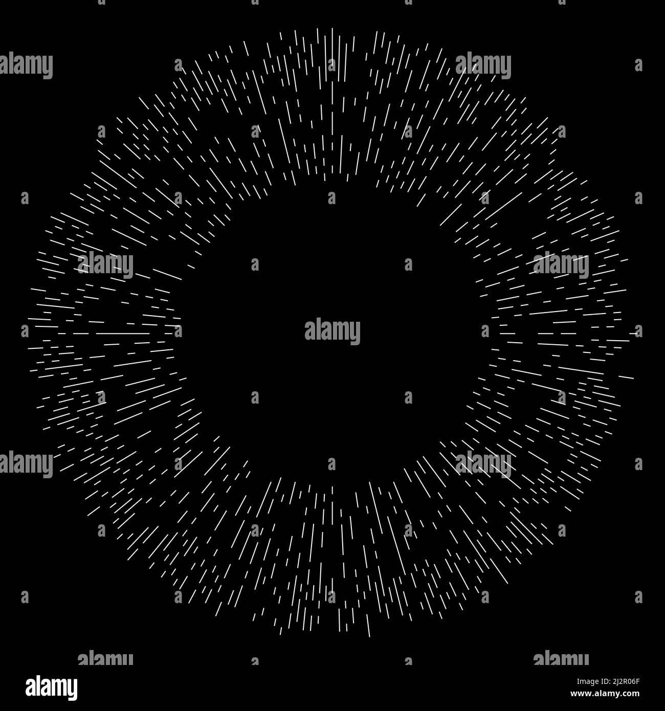 Random radial, circular lines. Abstract geometric circle vector element ...