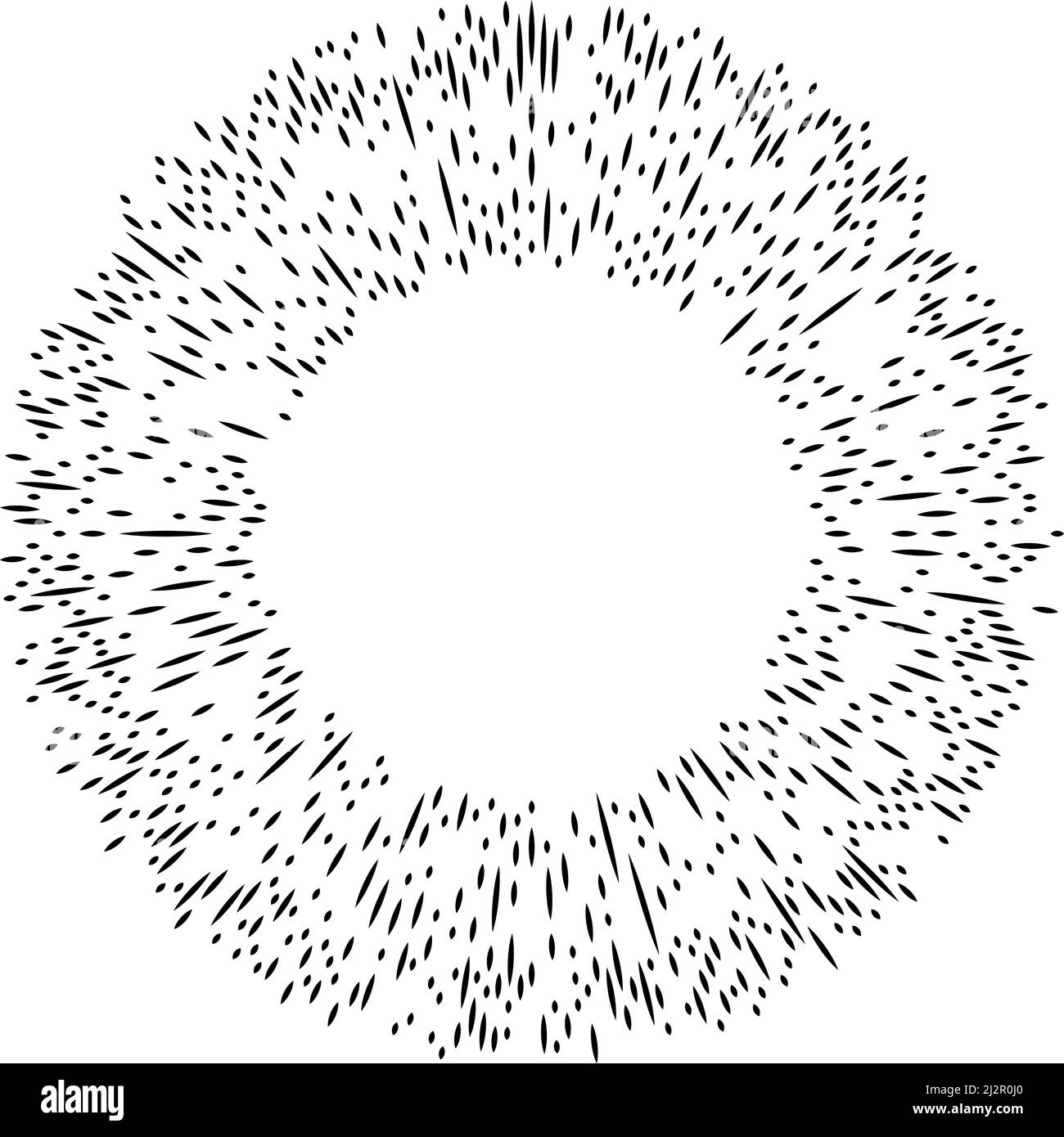 Random radial, circular lines. Abstract geometric circle vector element ...