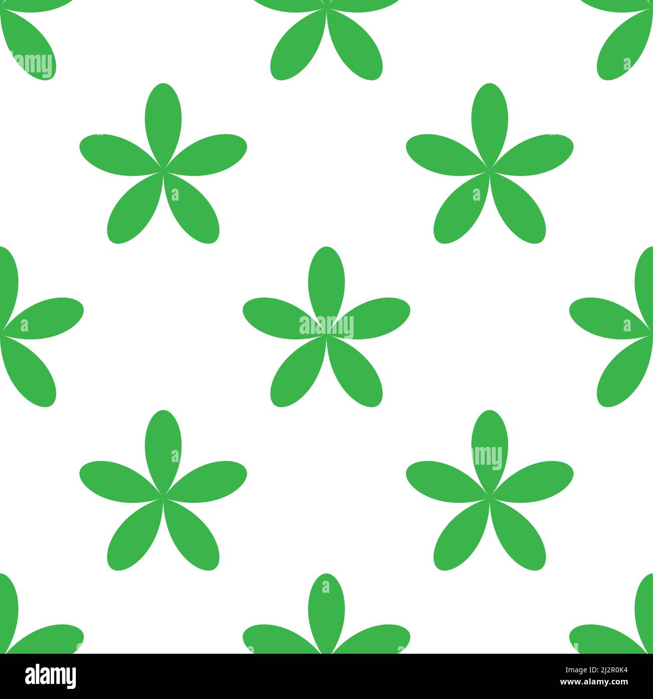 Simple green flowers, petals seamless, repeatable pattern, background ...