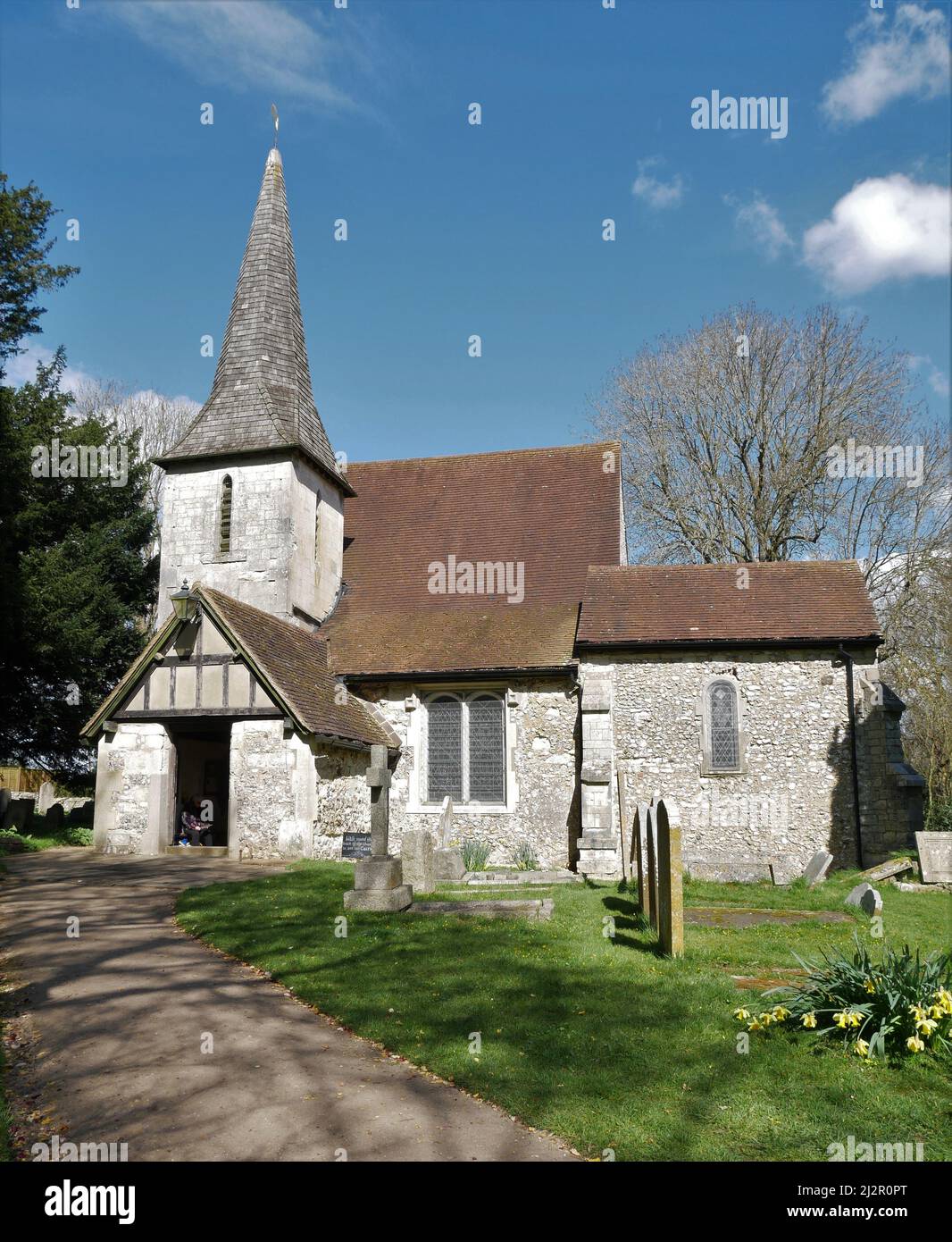 Chaldon church hi-res stock photography and images - Alamy
