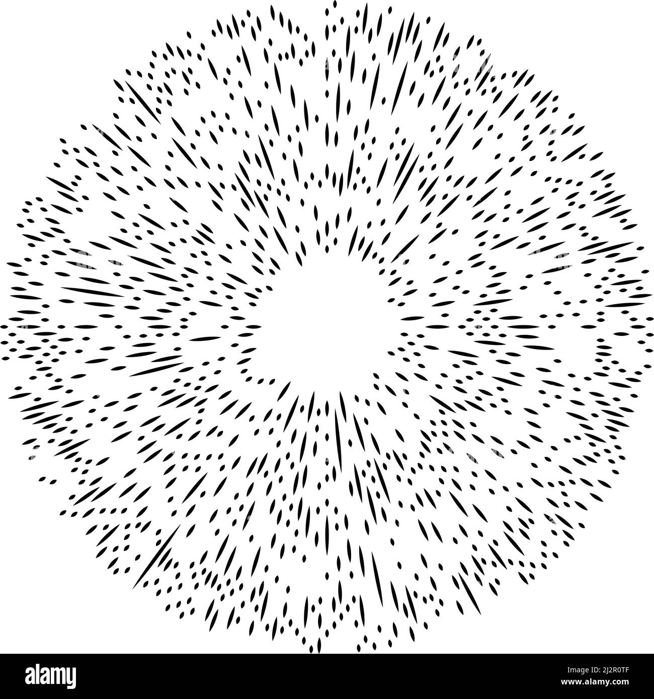 Random radial, circular lines. Abstract geometric circle vector element ...