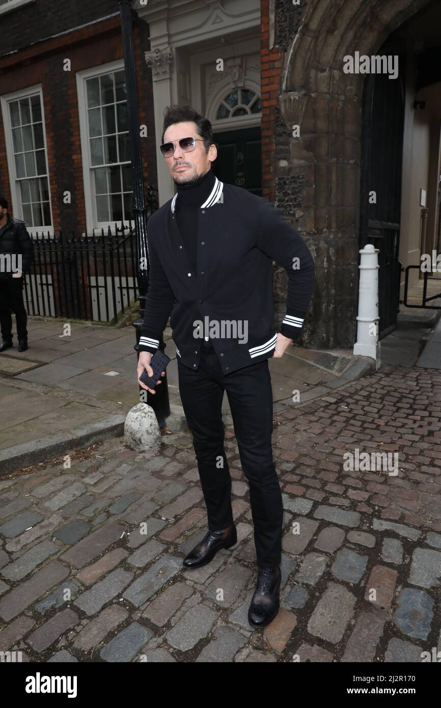 David Gandy seen outside of Paul & Joe show during London Fashion Week ...
