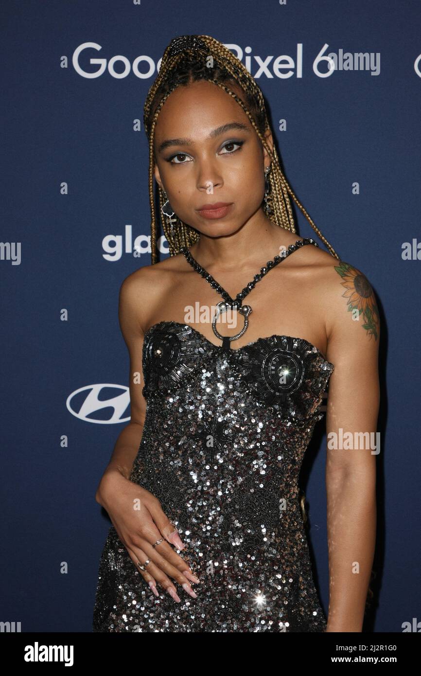 Eva Reign attends the 33rd Annual GLAAD Media Awards on April 02, 2022 ...