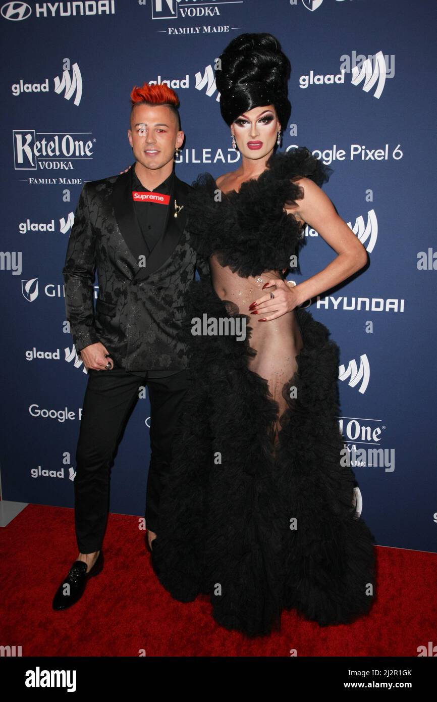 Murray Swanby and Rhea Litre attends the 33rd Annual GLAAD Media Awards ...