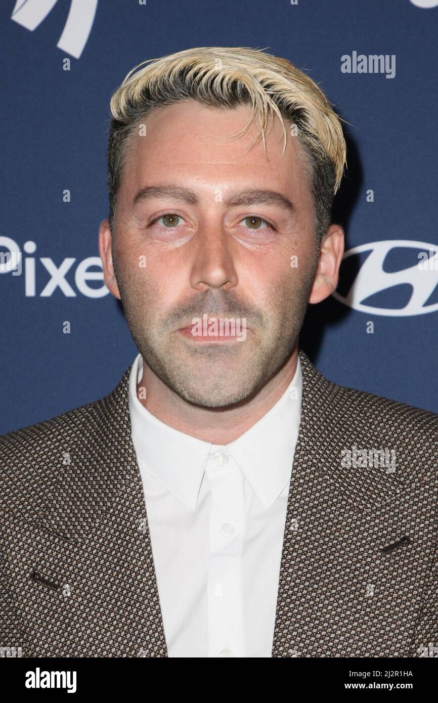 Leland attends the 33rd Annual GLAAD Media Awards on April 02, 2022 in ...