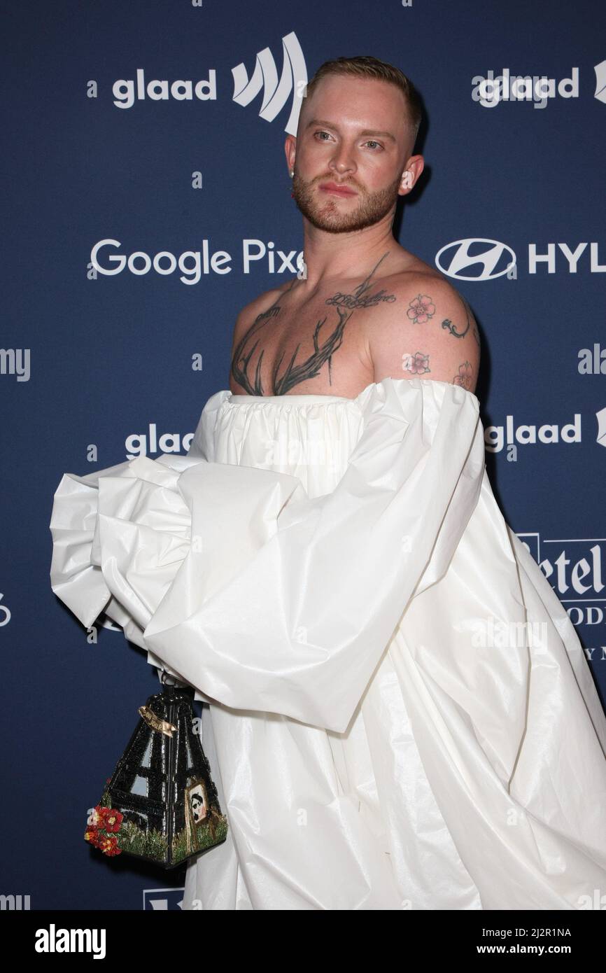 August Getty attends the 33rd Annual GLAAD Media Awards on April 02 ...