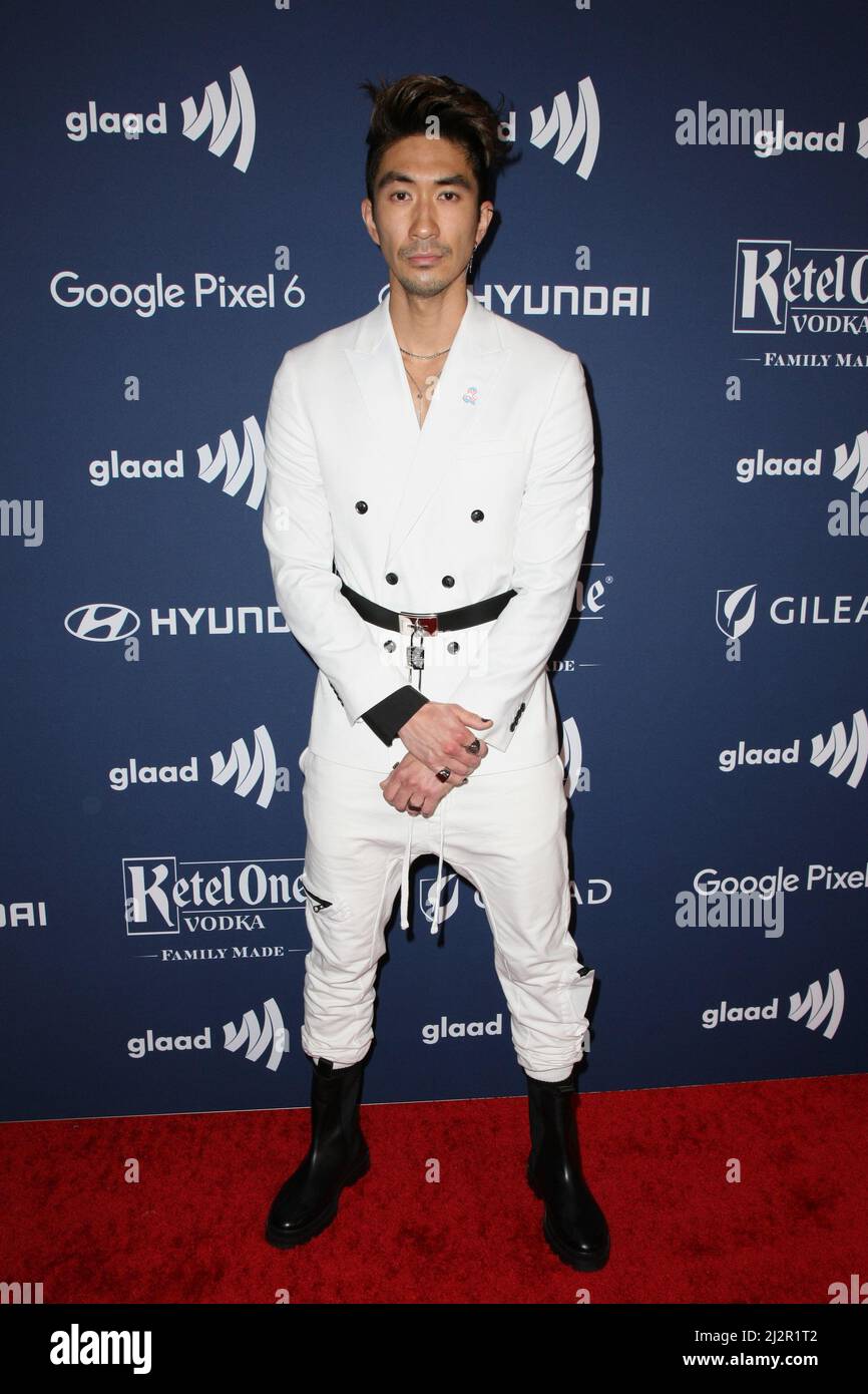 Ronnie Woo attends the 33rd Annual GLAAD Media Awards on April 02, 2022 ...