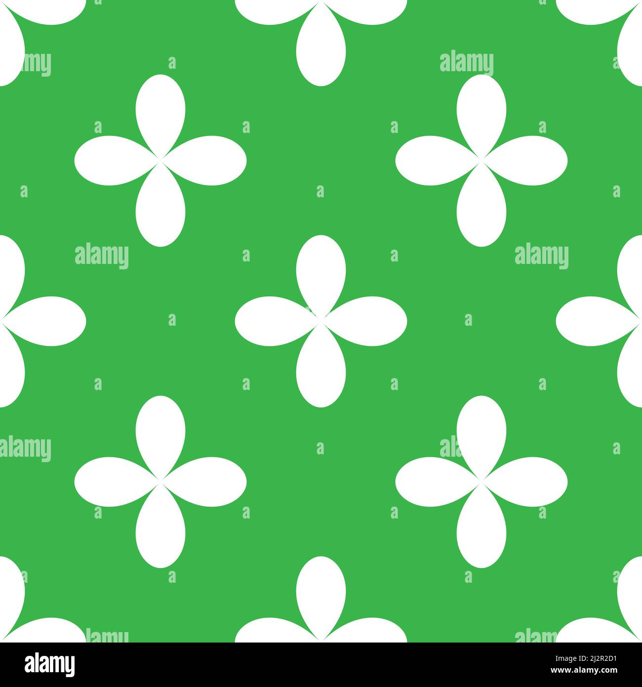 Simple green flowers, petals seamless, repeatable pattern, background ...