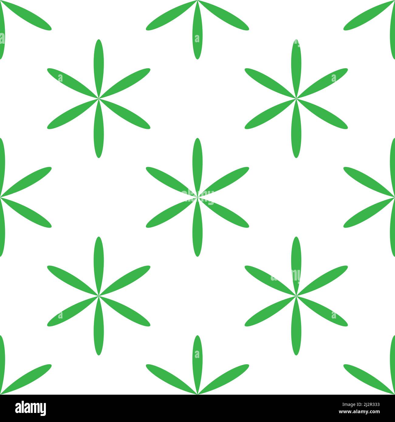 Simple green flowers, petals seamless, repeatable pattern, background ...