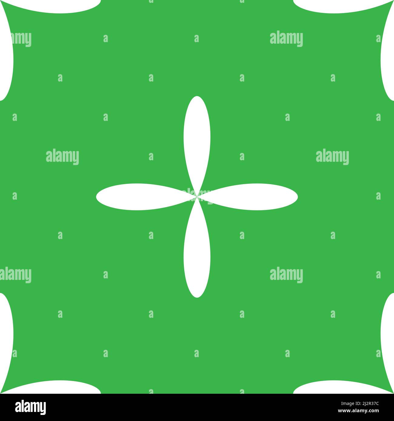 Simple green flowers, petals seamless, repeatable pattern, background ...