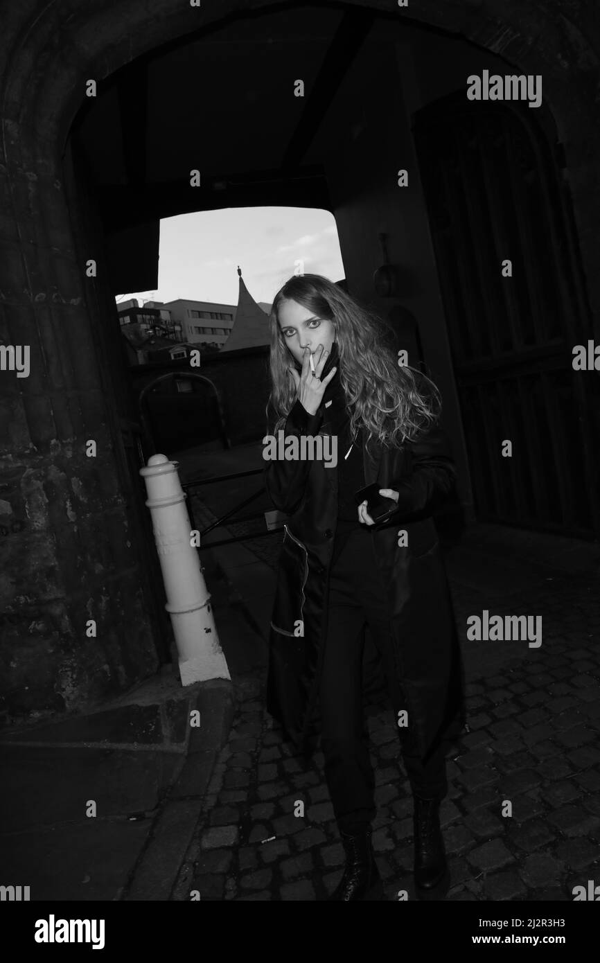 Model seen outside of Paul & Joe show during London Fashion Week Stock ...