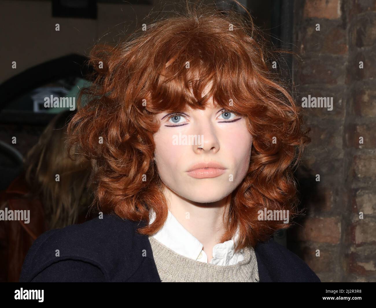 Model seen outside of Paul & Joe show during London Fashion Week Stock ...