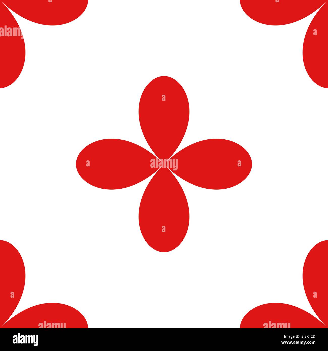 Simple red flowers, petals seamless, repeatable pattern, background ...
