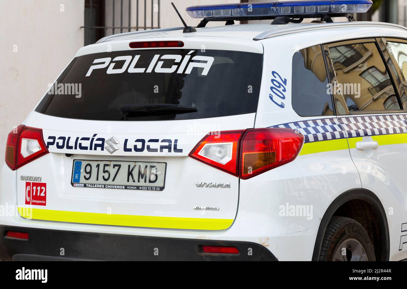 Spanish local police patrol car Stock Photo - Alamy