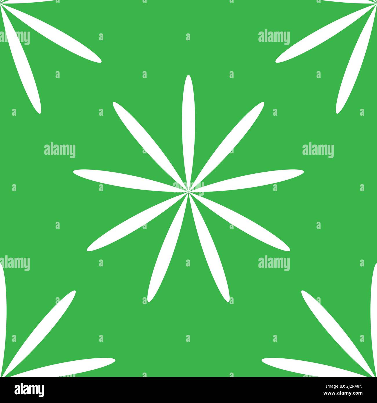 Simple green flowers, petals seamless, repeatable pattern, background ...