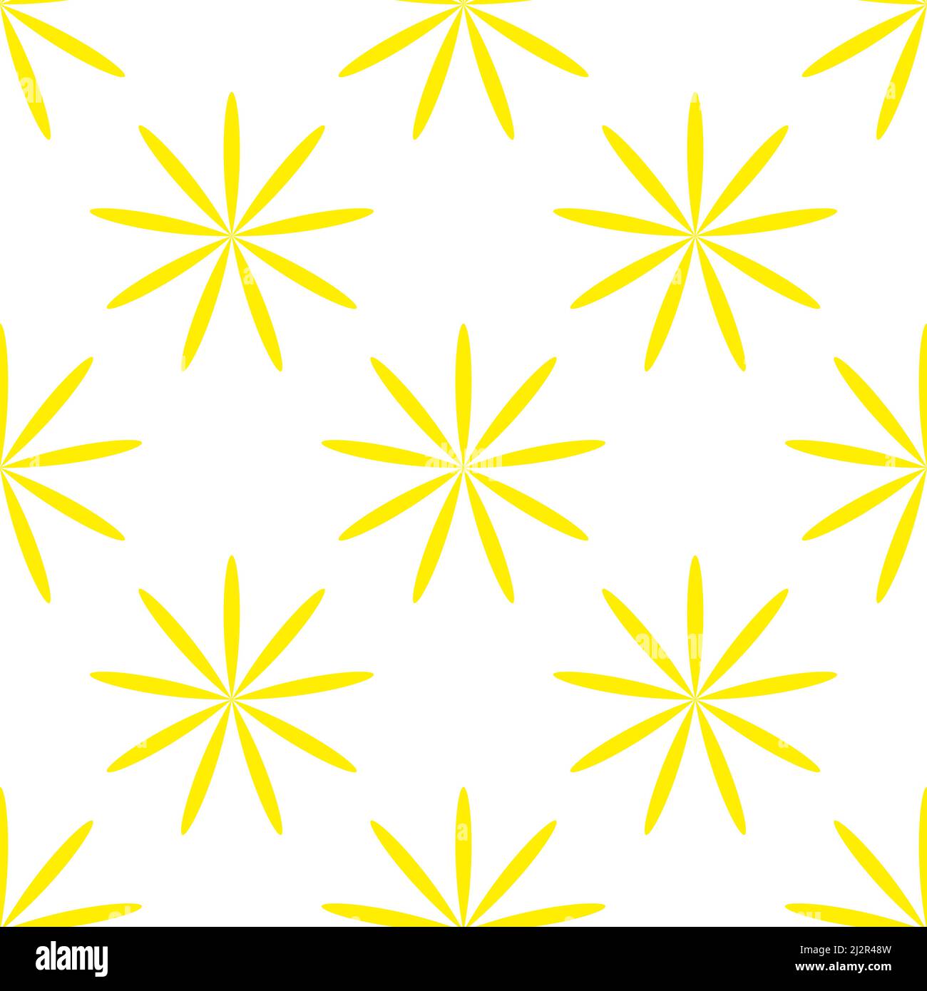 Simple yellow flowers, petals seamless, repeatable pattern, background ...