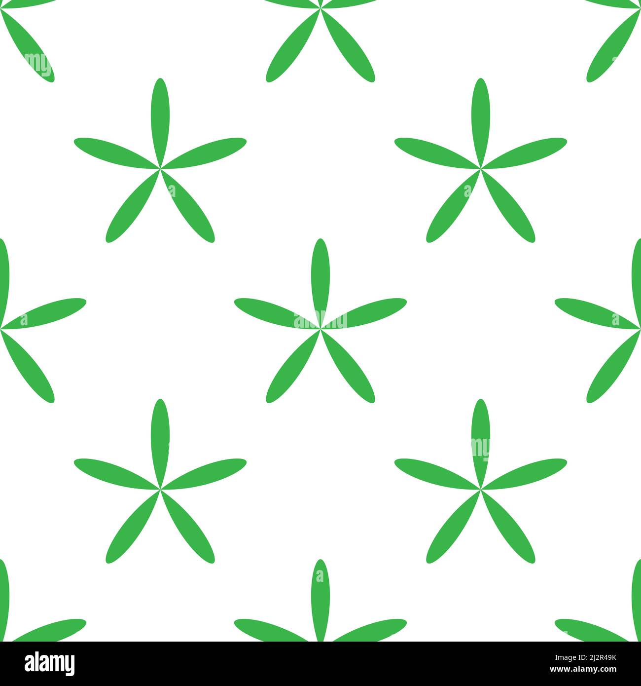 Simple green flowers, petals seamless, repeatable pattern, background ...