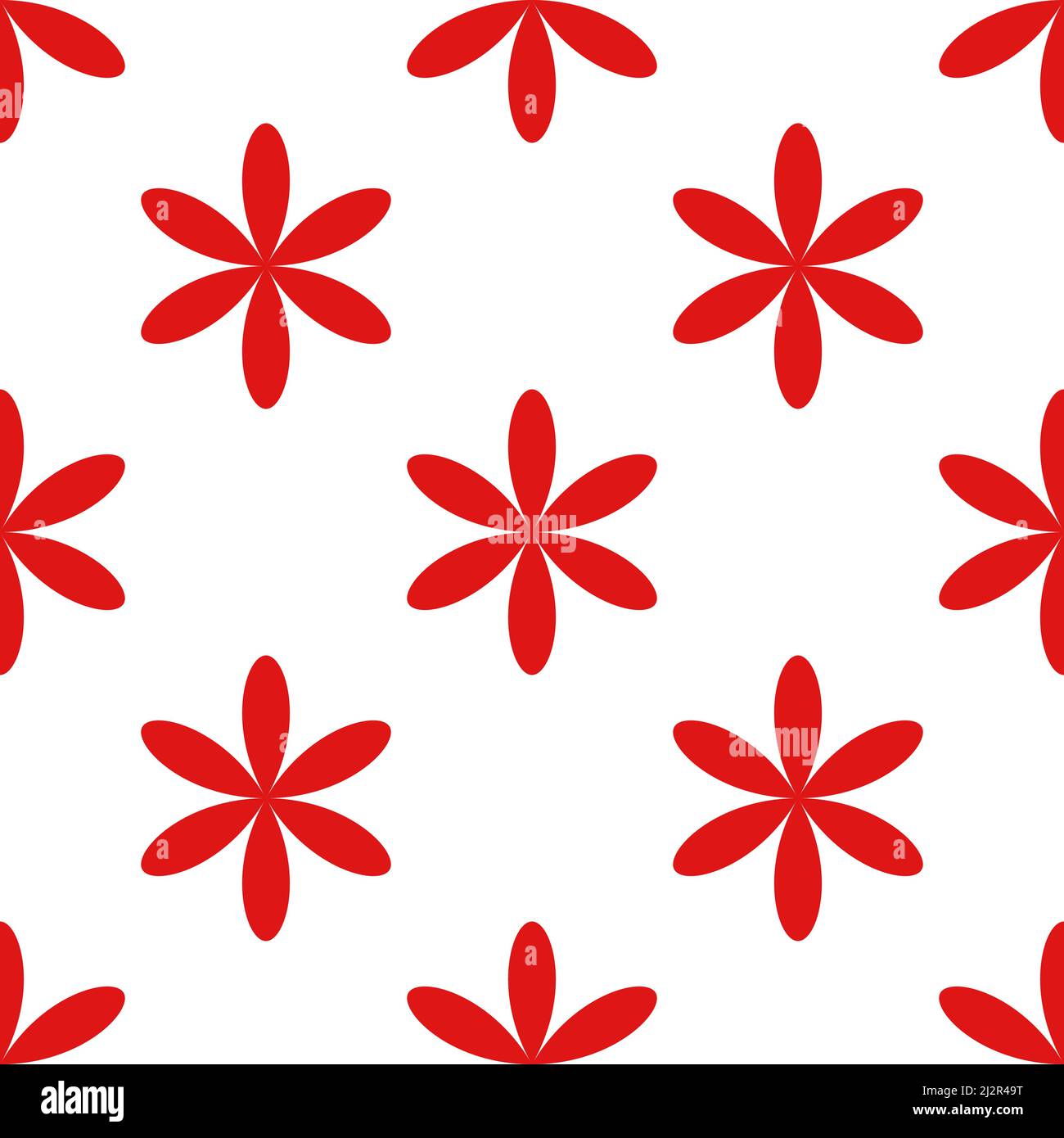 Simple red flowers, petals seamless, repeatable pattern, background ...